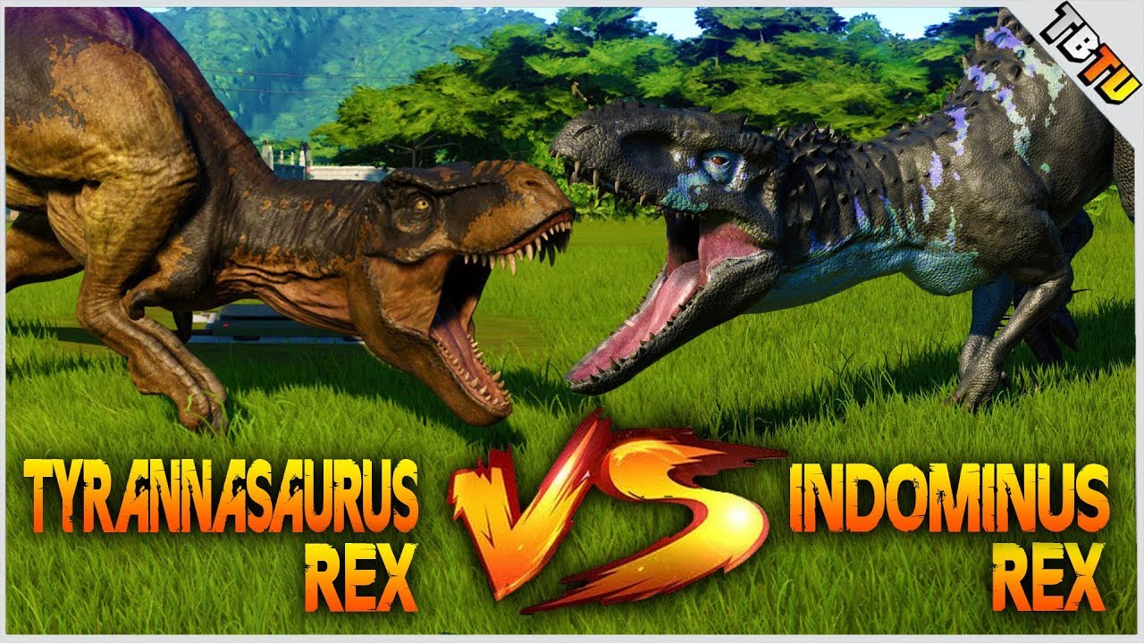 T Rex Vs Indominus Rex En Jurassic World D Rex Vs Indominus Rex Who