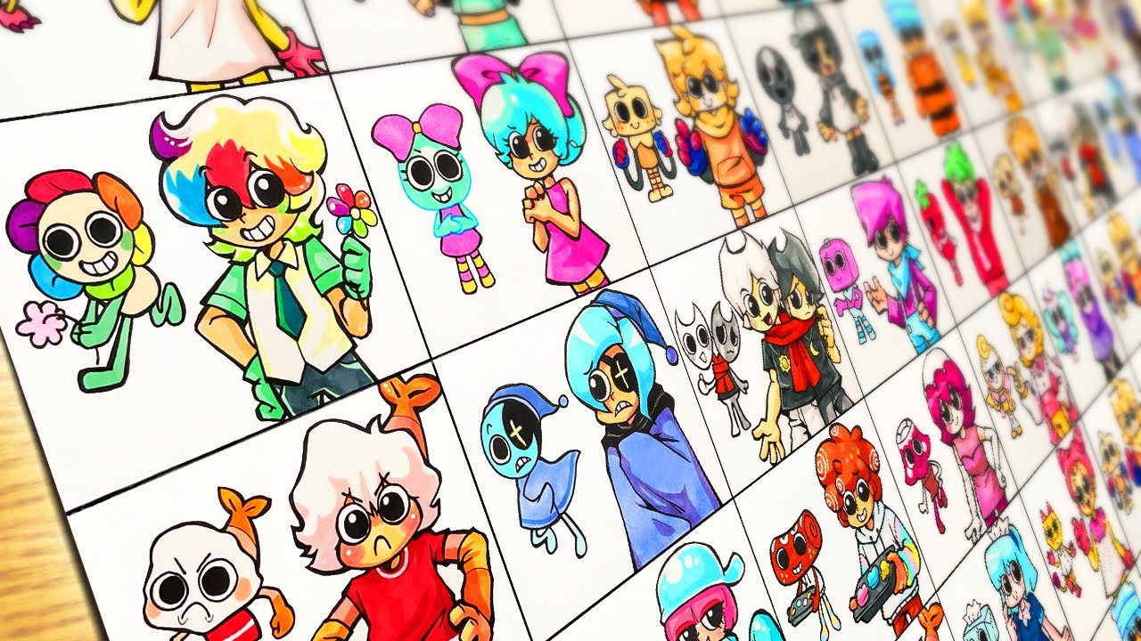Drawing Dandy S World But Human All Characters Toons Vs Human Roblox