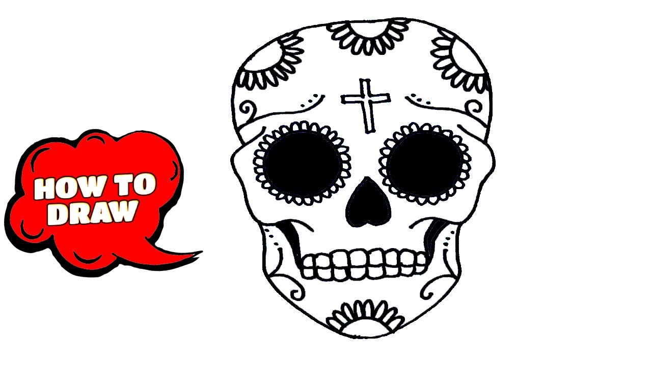 Sugar Skull Drawings Simple