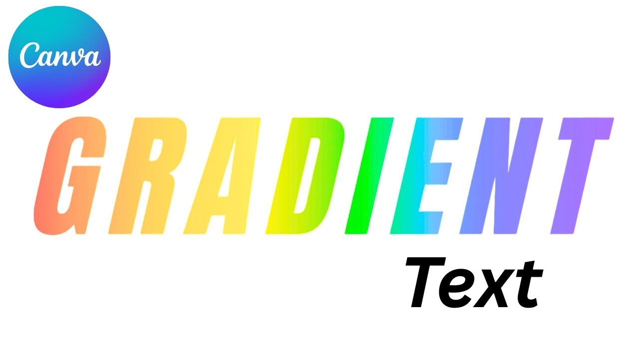 Canva Gradient Text Effect Tutorial 2025 Youtube