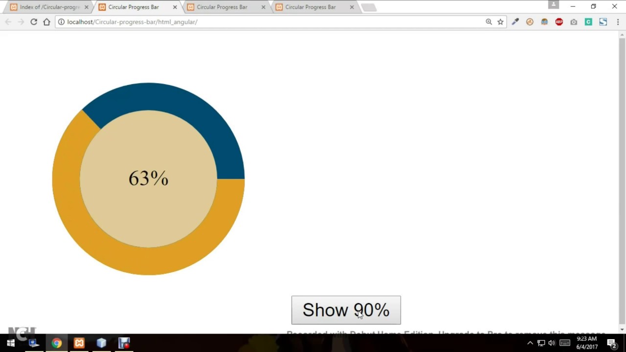 Circular Progress Bar In Js Jquery Angularjs With Source Code Youtube