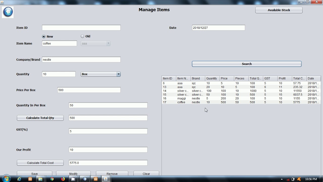 Java Inventory Program Cherryver