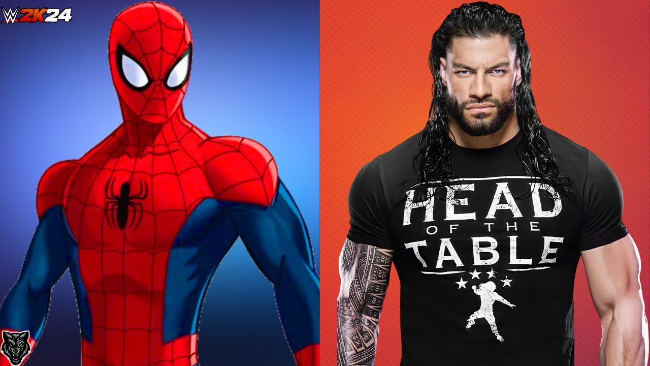 Marvel S Spiderman Vs Roman Reigns Wwe 2k24 Wwe Wwe Youtube