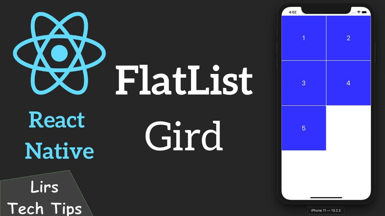 React Native 15 Flatlist Grid Youtube