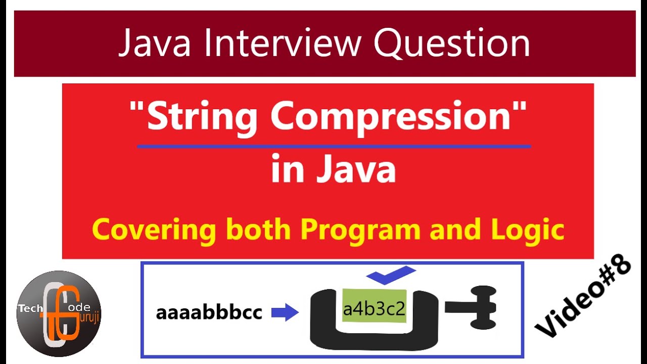 String Compression In Java Interview Question Youtube