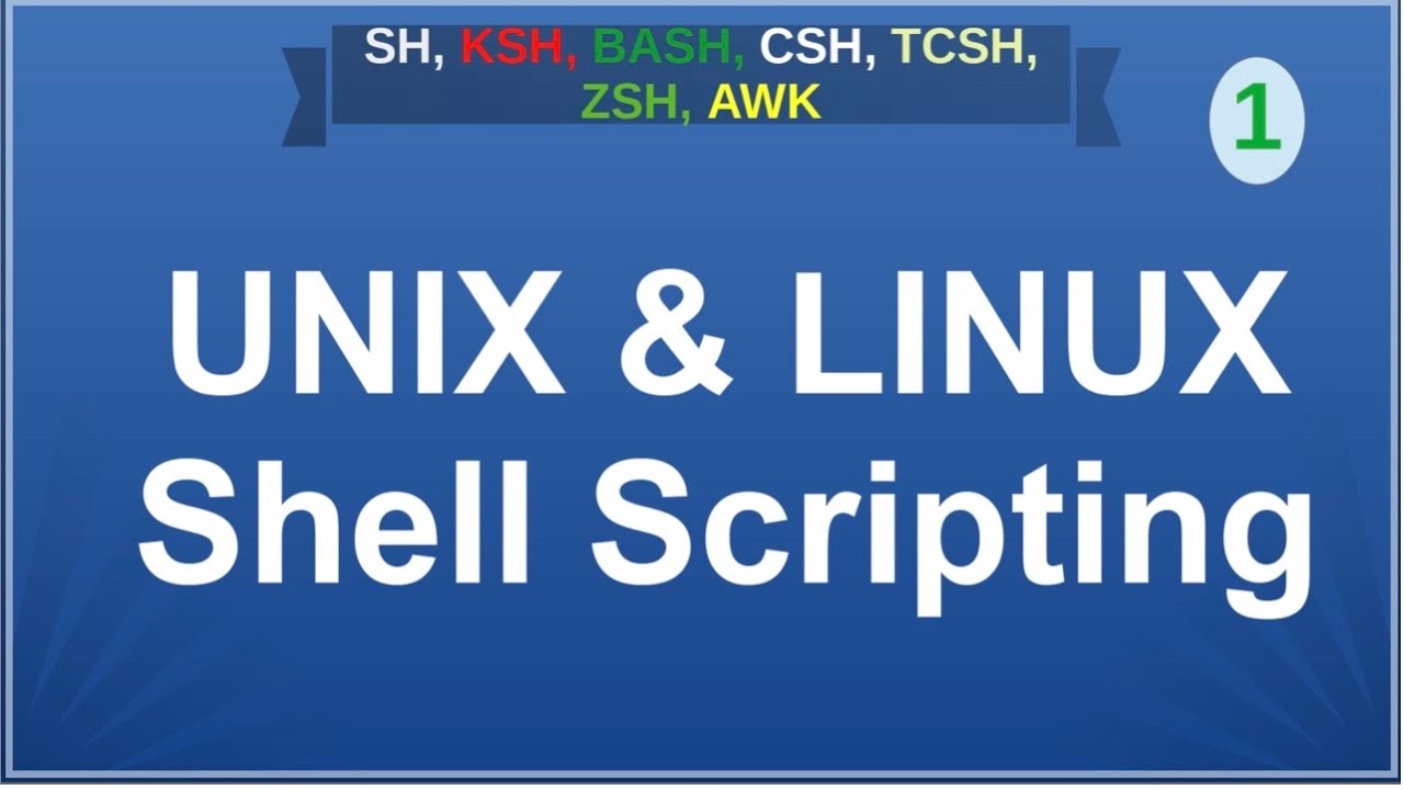 Unix Linux Shell Scripting 1 Youtube