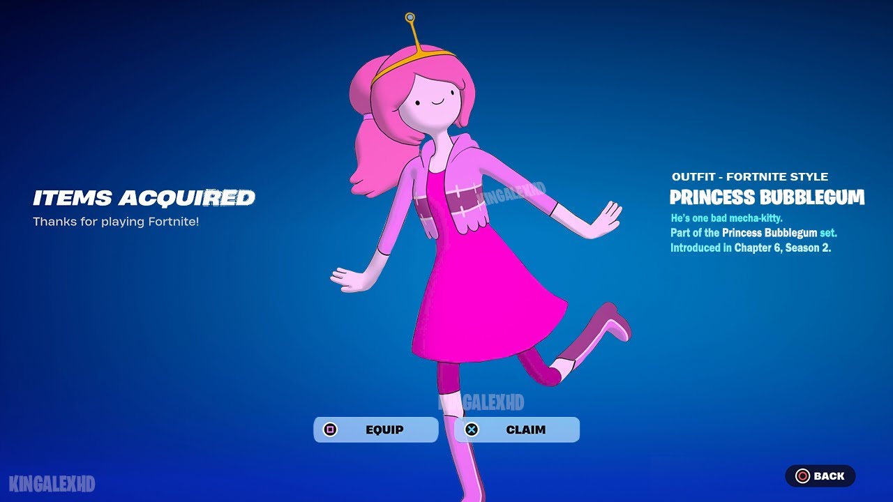 How To Get Princess Bubblegum Skin Free In Fortnite Unlocked Lego