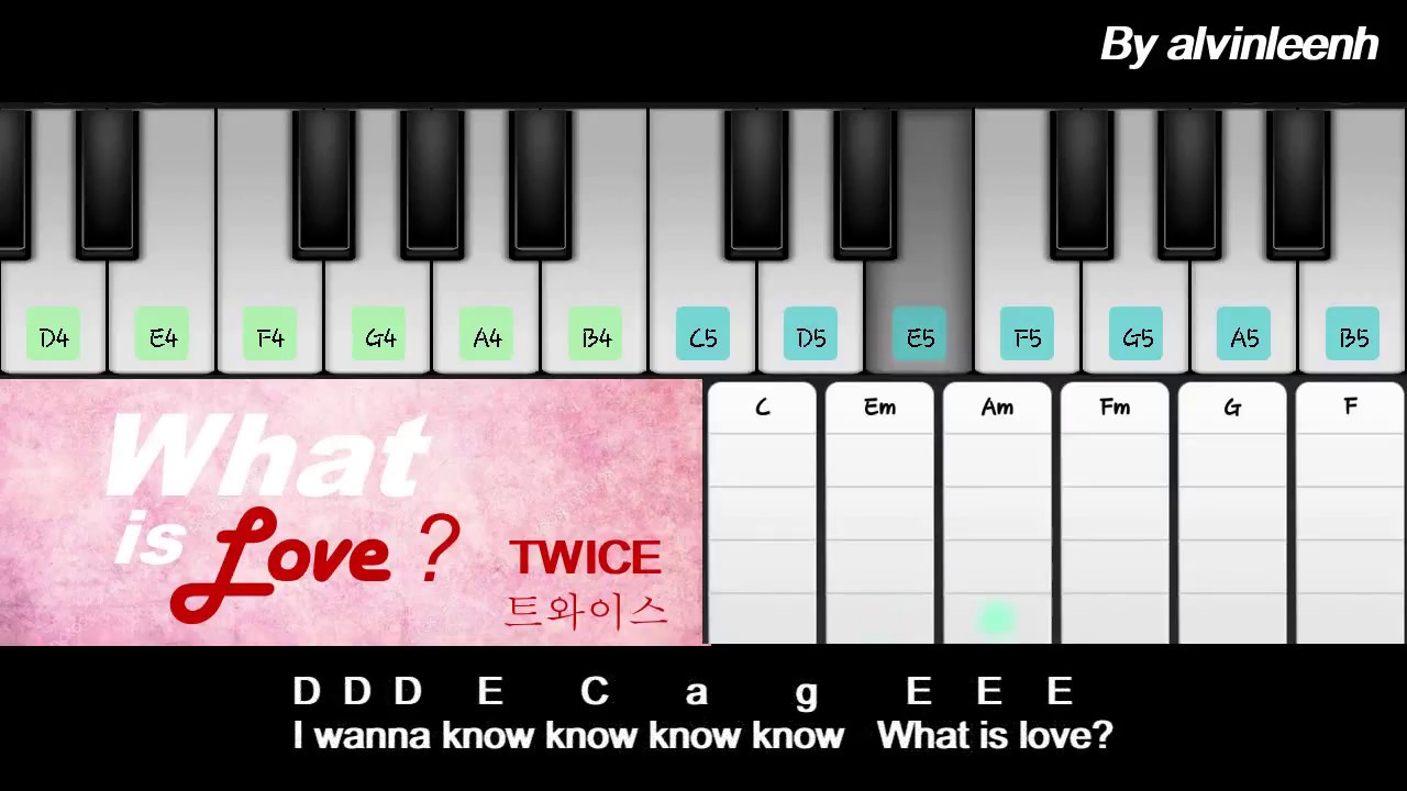 48 What Is Love Twice Easy Piano Sheet 트와이스 Youtube