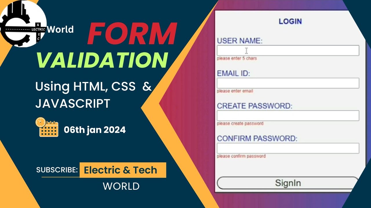 Form Validation Using Html Css Javascript Beginner Level