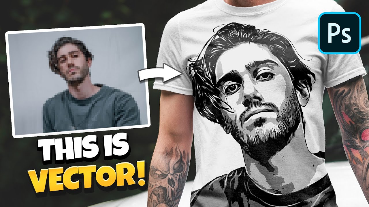 How To Convert Raster Image To Vector New Method Photoshop Tutorial