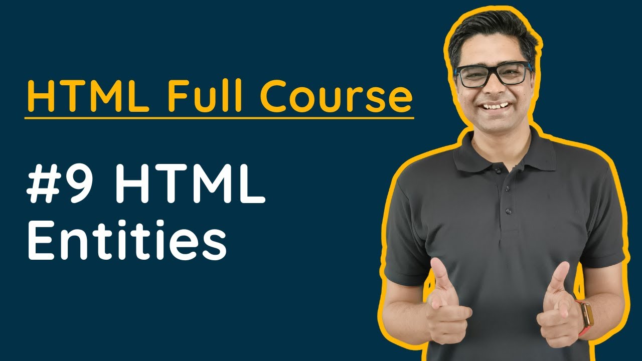 Learn Web Development Html Entities Tutorial Youtube