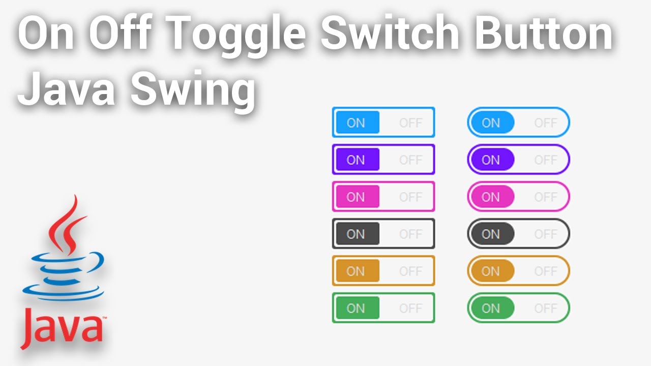 Java Swing How To Create Toggle Switch Button On Off With Animation