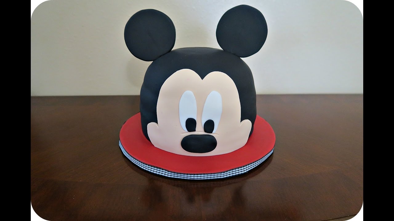How To Make A Mickey Mouse Head Fondant Cake Youtube