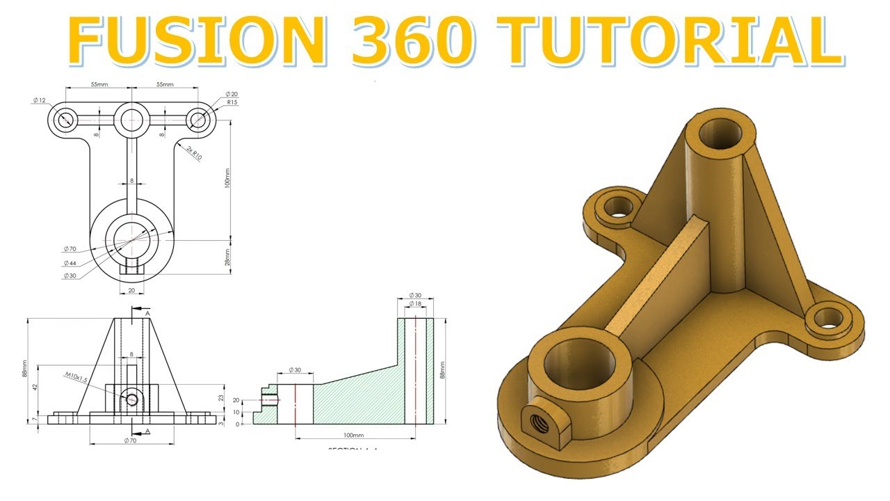 Fusion 360 Tutorial 68 3d Model Basic Beginners Youtube