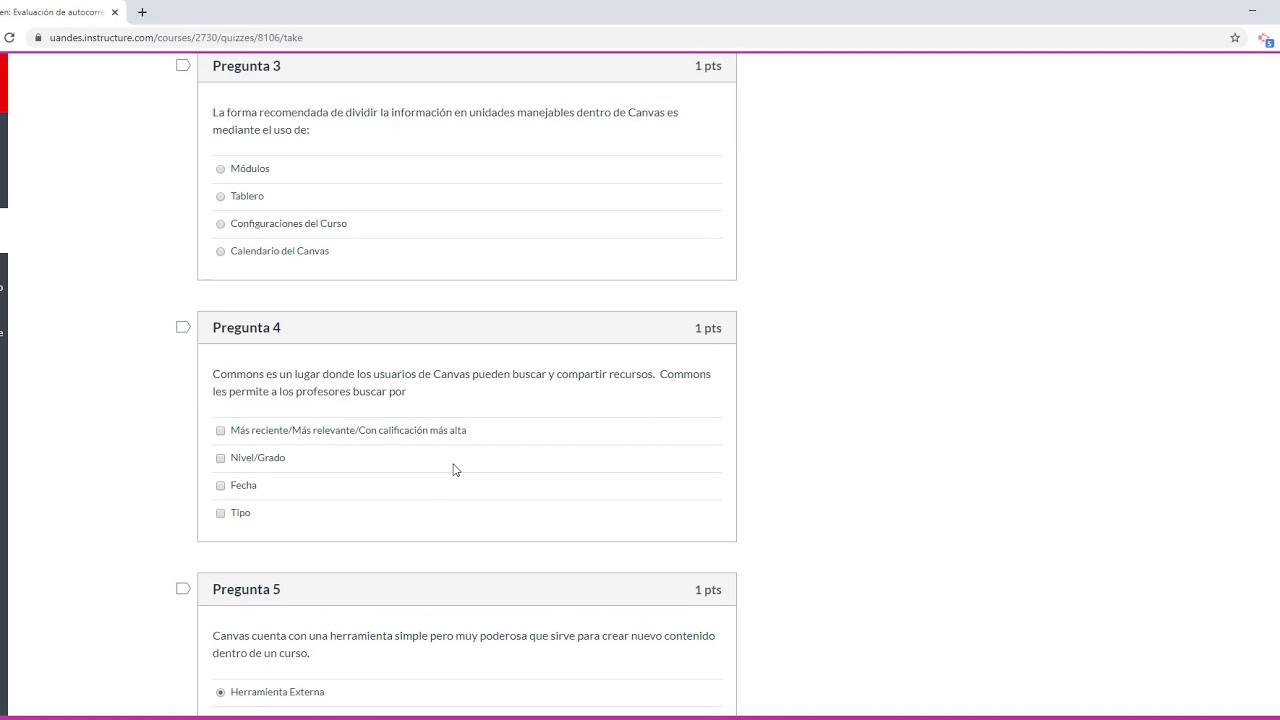 Evaluaciones En Canvas Alumnos Youtube