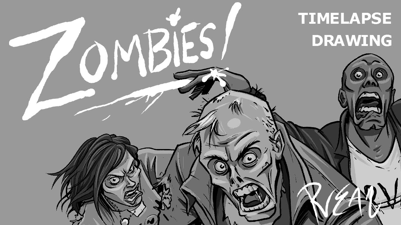 Zombies Time Lapse Drawing Youtube