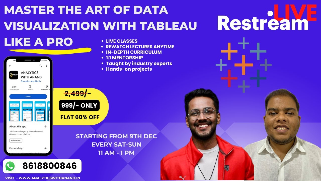 Master Data Visualization Tableau Course Kick Off Live Enroll