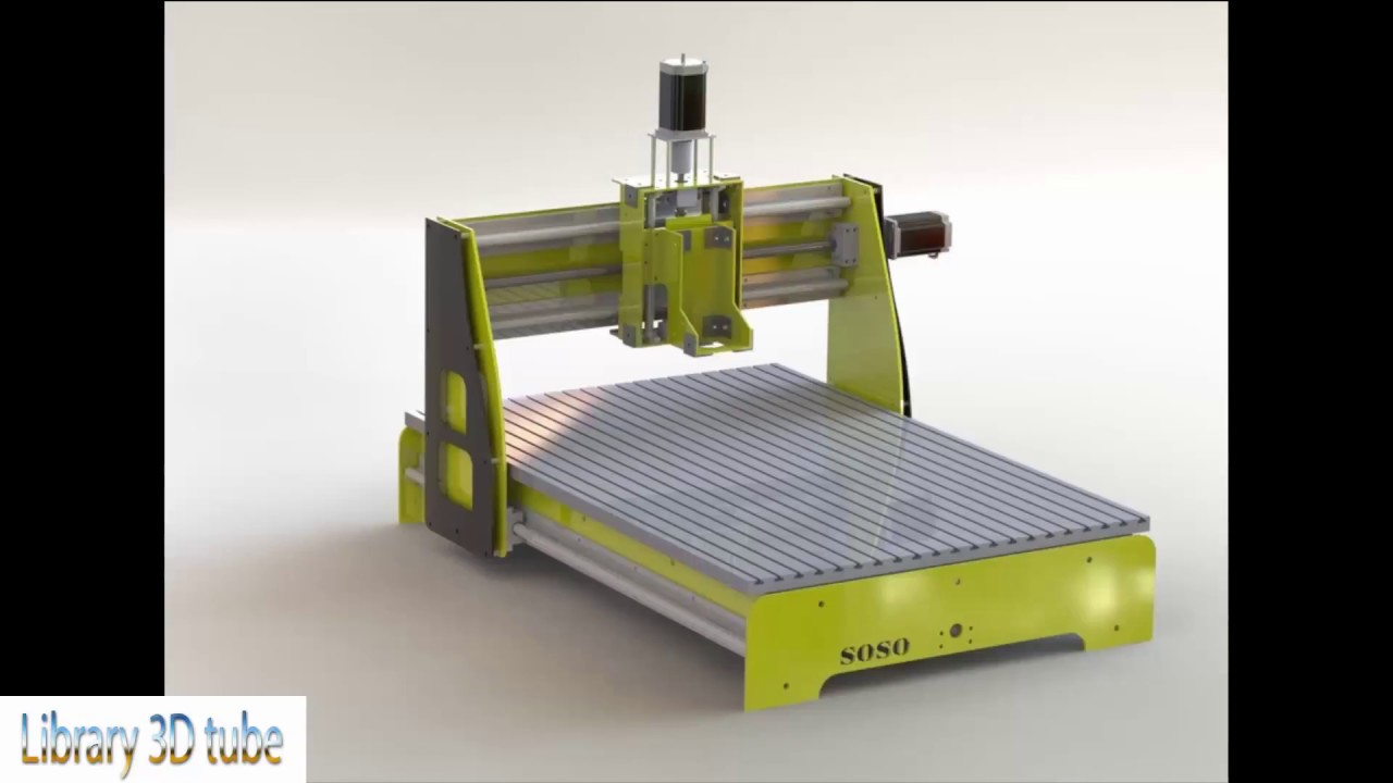 01 Cnc 3 Axis 3d Cnc Machine Full Design 3 Axis Model Youtube