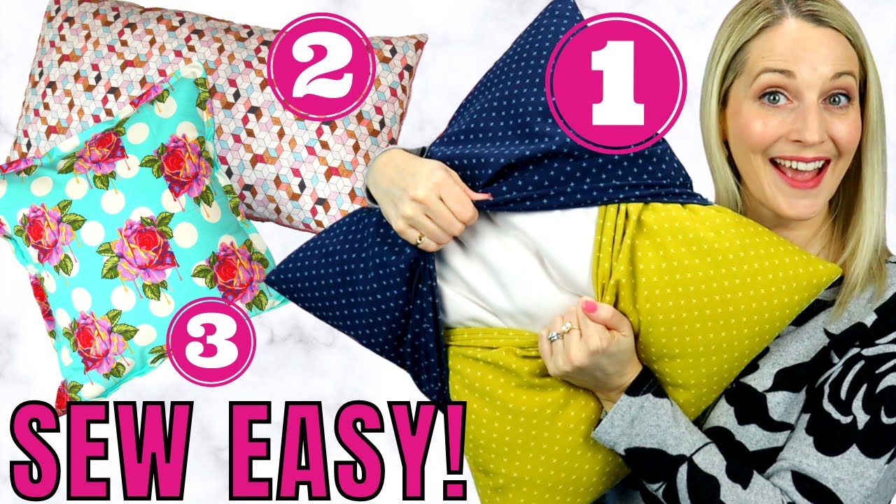 Envelope Pillow Cover Tutorial Done 3 Ways Beginner Sewing Tutorial