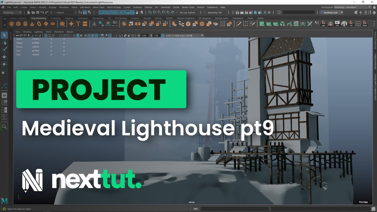 Maya Modelling Tutorial Medieval Lighthouse Part 09 Youtube