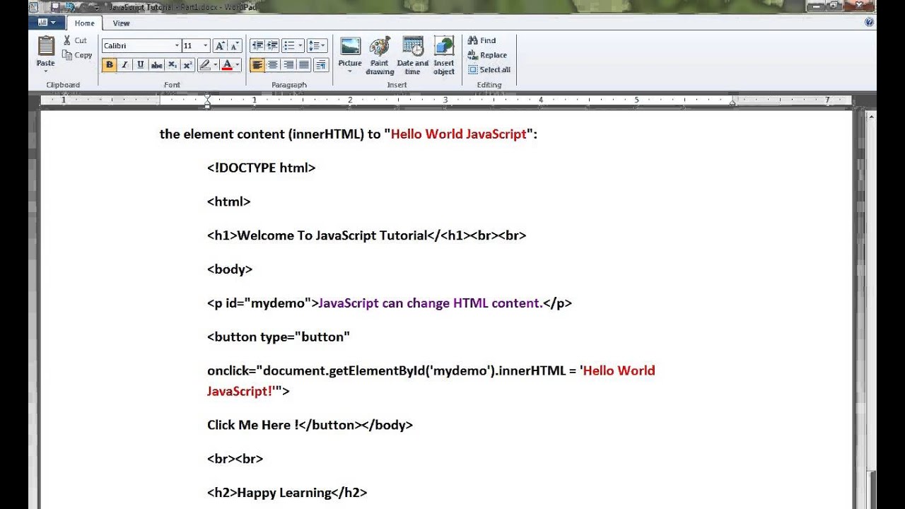 How To Change Html Content Javascript Demo Youtube