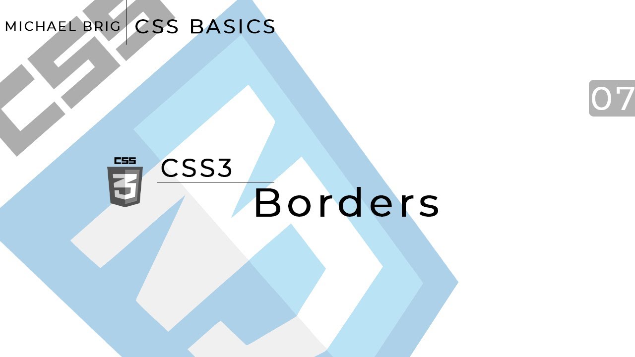 Css Basics Borders Youtube
