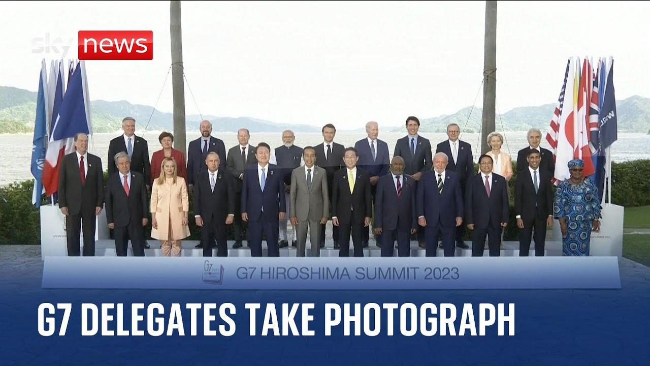 G7 Summit Leaders Pose For Photos In Hiroshima Ahead Of Meetings Youtube