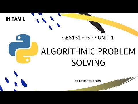 Algorithms Building Blocks Python Explained In Tamil Youtube