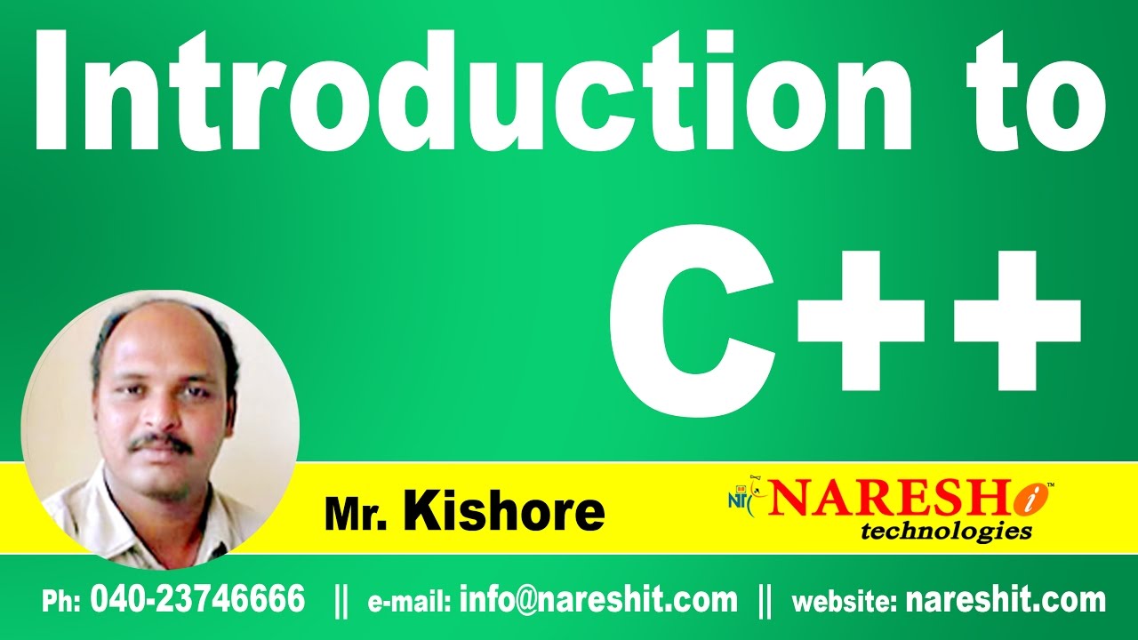 C Introduction C Tutorial Mr Kishore Youtube