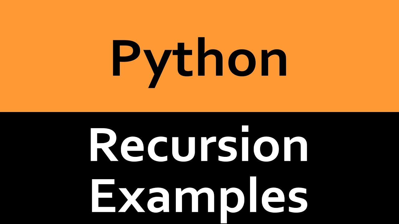 Recursion Examples In Python Youtube
