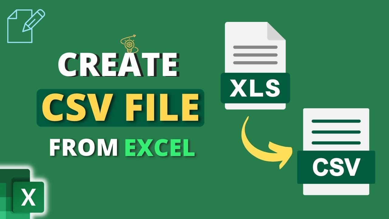 How To Create Csv File From Excel Youtube