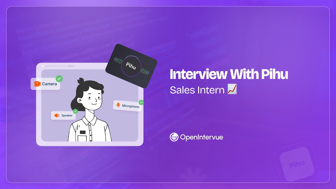 Insider Look Sales Intern Interviews At Openintervue Youtube