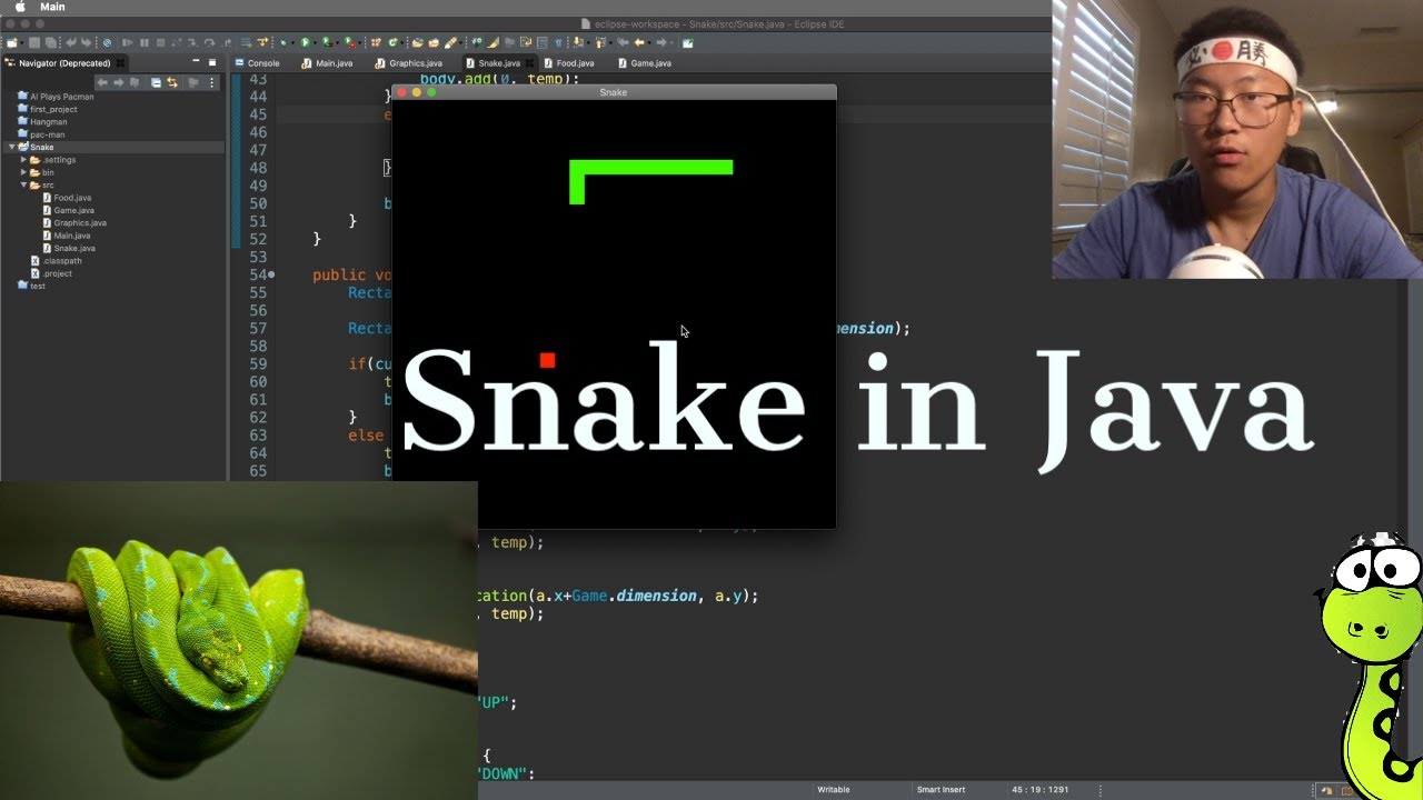 Make Snake Game In Java Part 1 Youtube