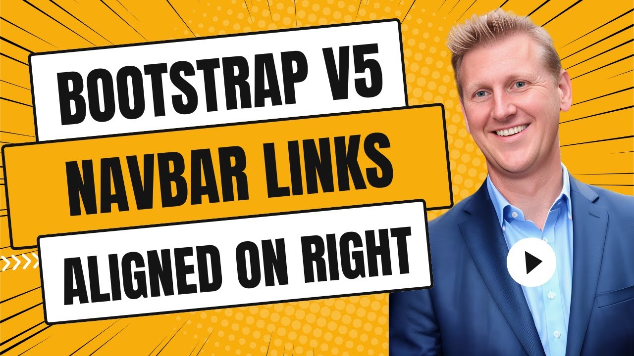 How To Right Align Links In A Bootstrap Navbar Youtube