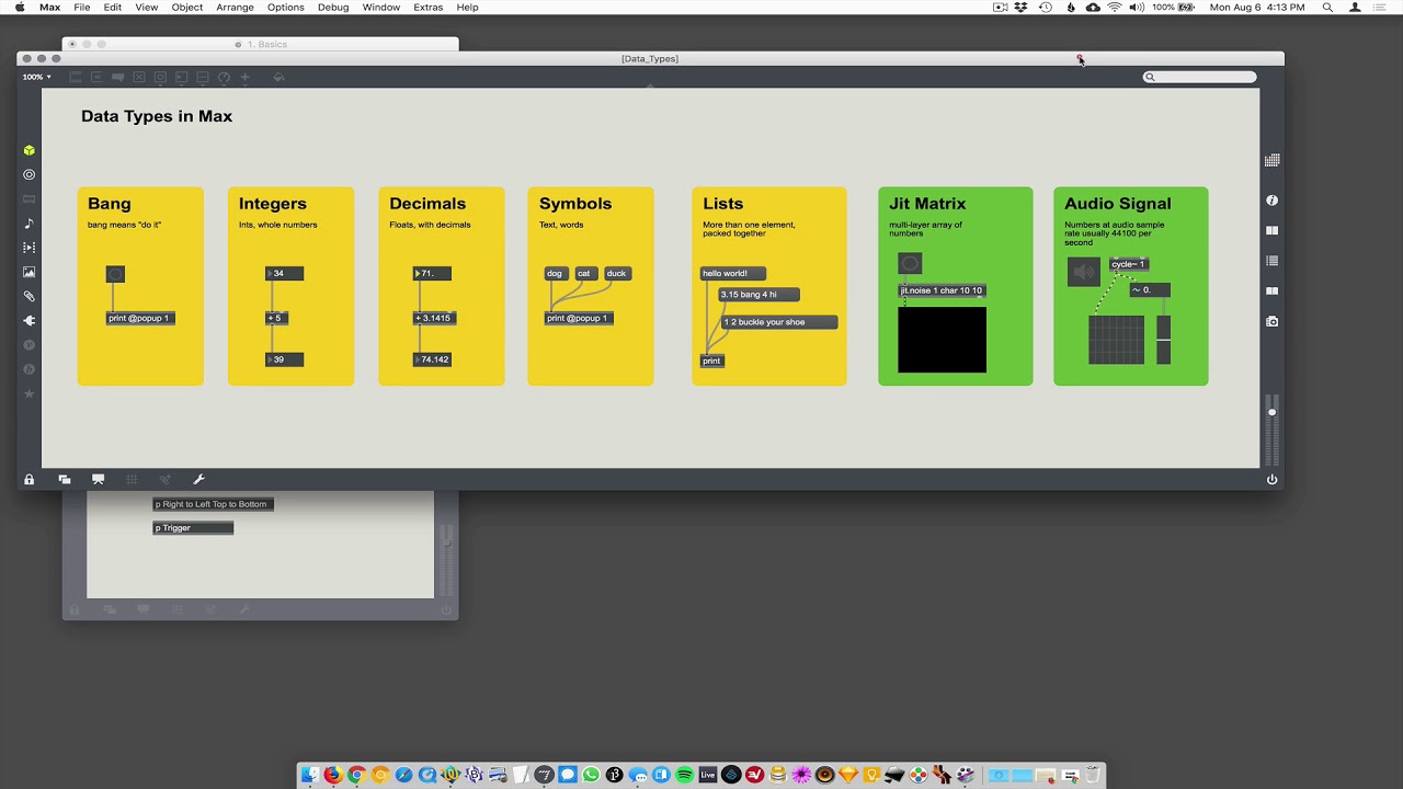 Max Msp Data Types Youtube