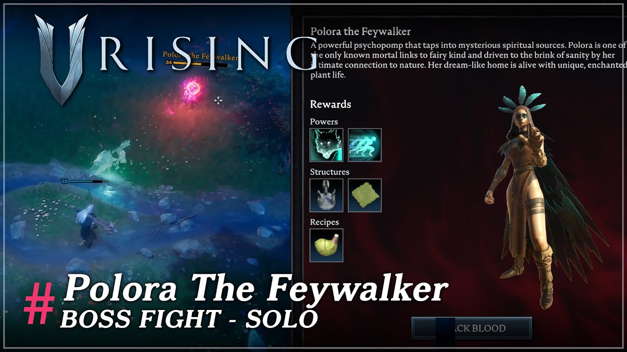 V Rising Boss Fight Polora The Feywalker Solo Youtube