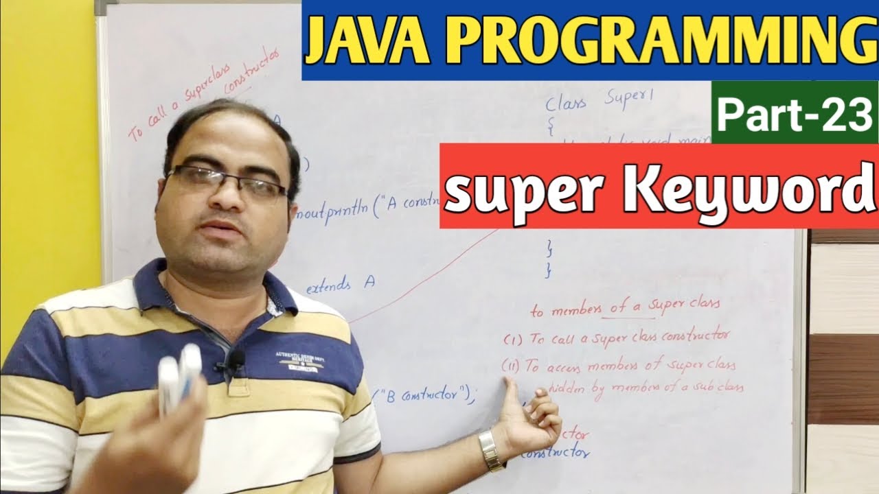 Java Programming Part 23 Super Keyword Youtube