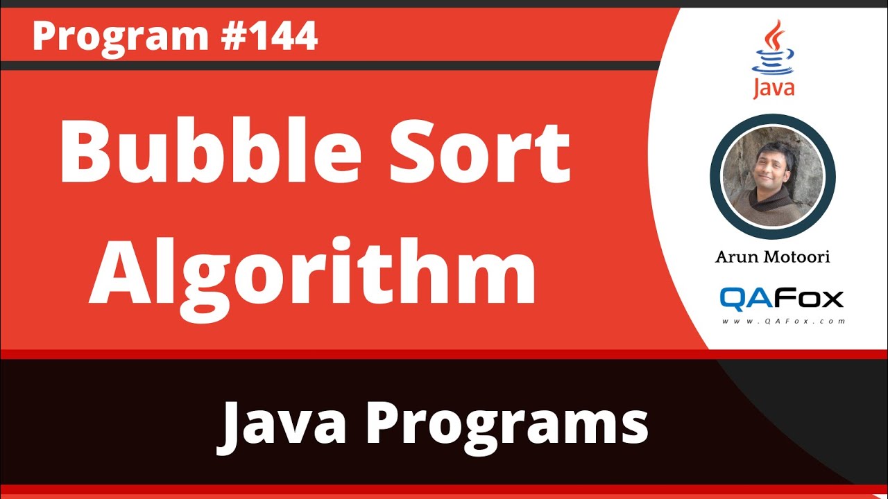 Java Program To Implement Bubble Sort Algorithm Youtube