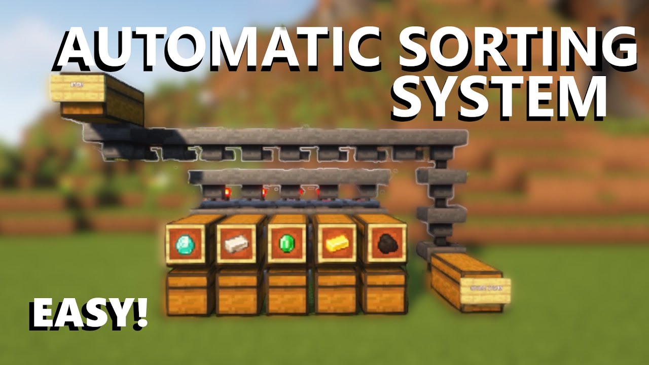 Minecraft Full Automatic Sorting System 1 18 1 20 Easy Youtube