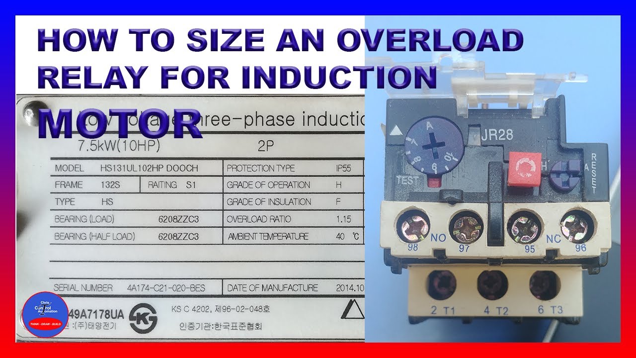 How To Size An Overload Relay For Induction Motor