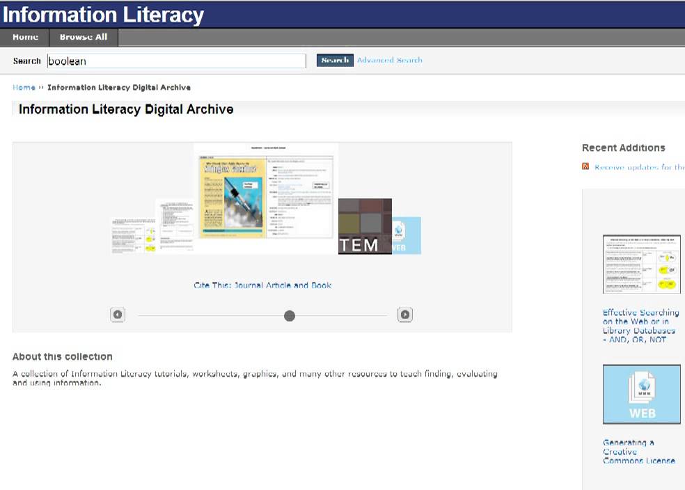 Contentdm Information Literacy Digital Object Archive Youtube