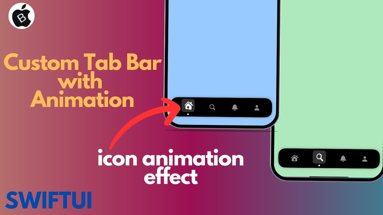 Swiftui Custom Tab Bar With Animation Ios Tabbar Ui Design Tutorial