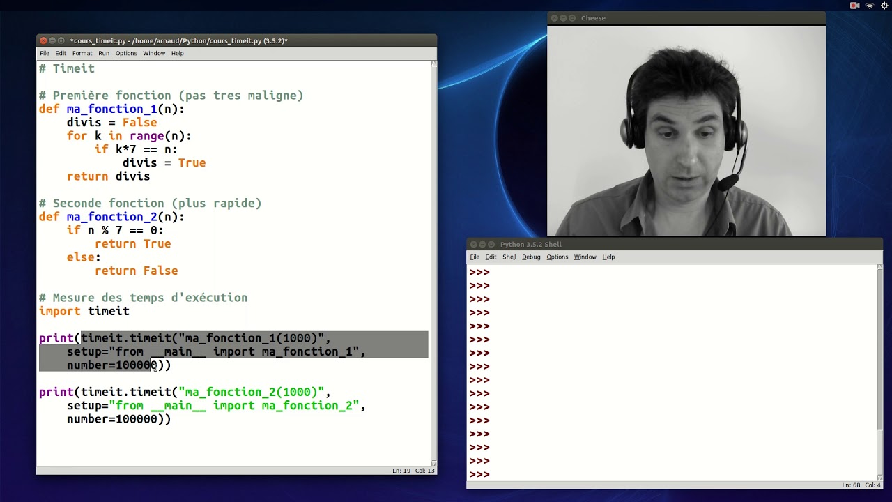 Python Temps De Calcul Module Timeit Youtube