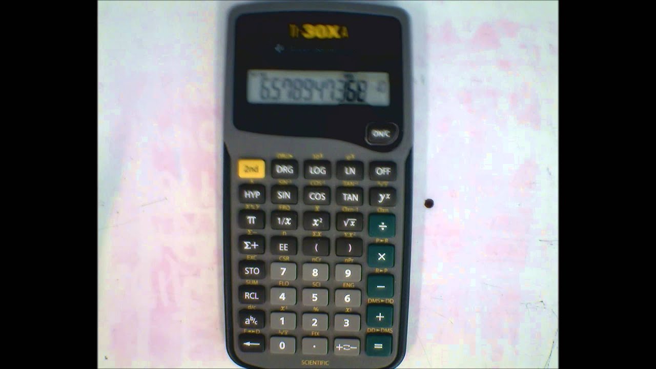 Tx 30xa Calculator Sci Notation Youtube