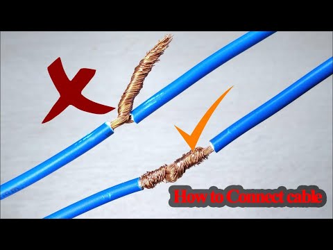 How To Connect Cable Electricity Electrical Youtube