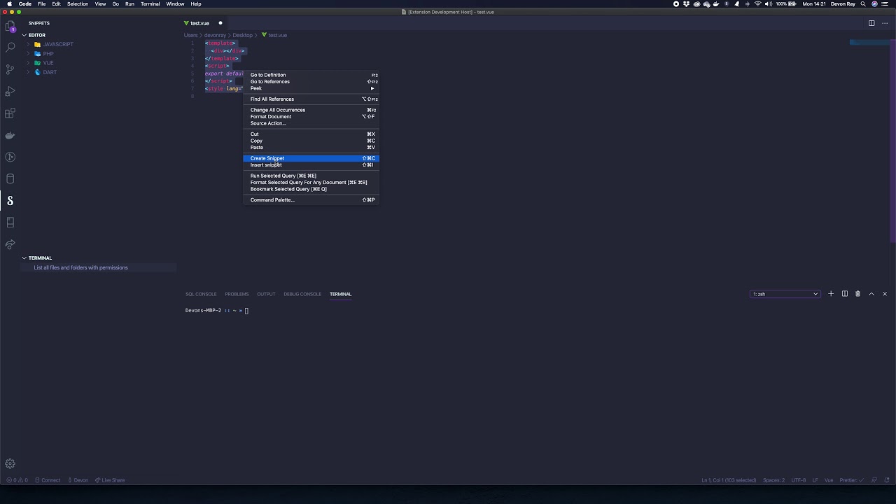 Snippet Create Regular Snippet Youtube