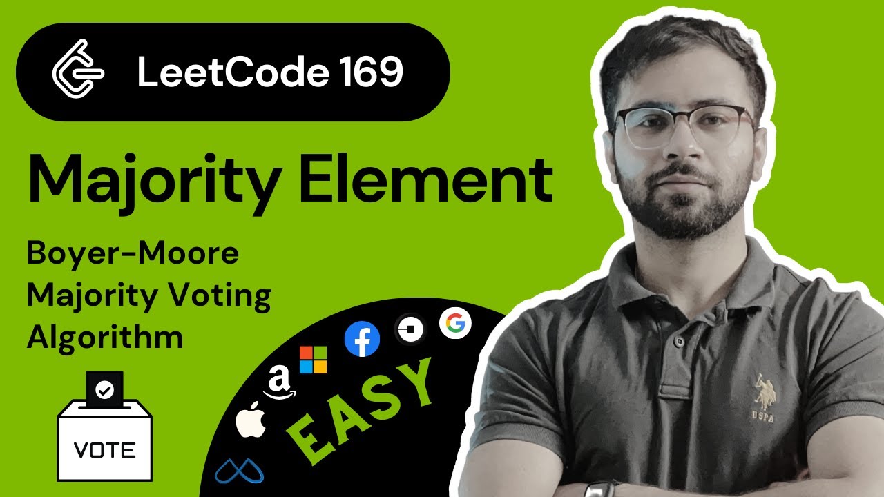 Leetcode 169 Majority Element Boyer Moore Majority Voting Algorithm