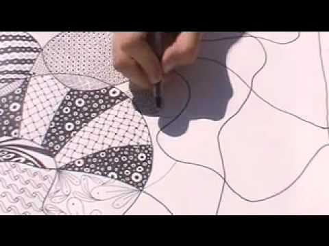 Poster Sized Tangle Doodle Part 10 Youtube