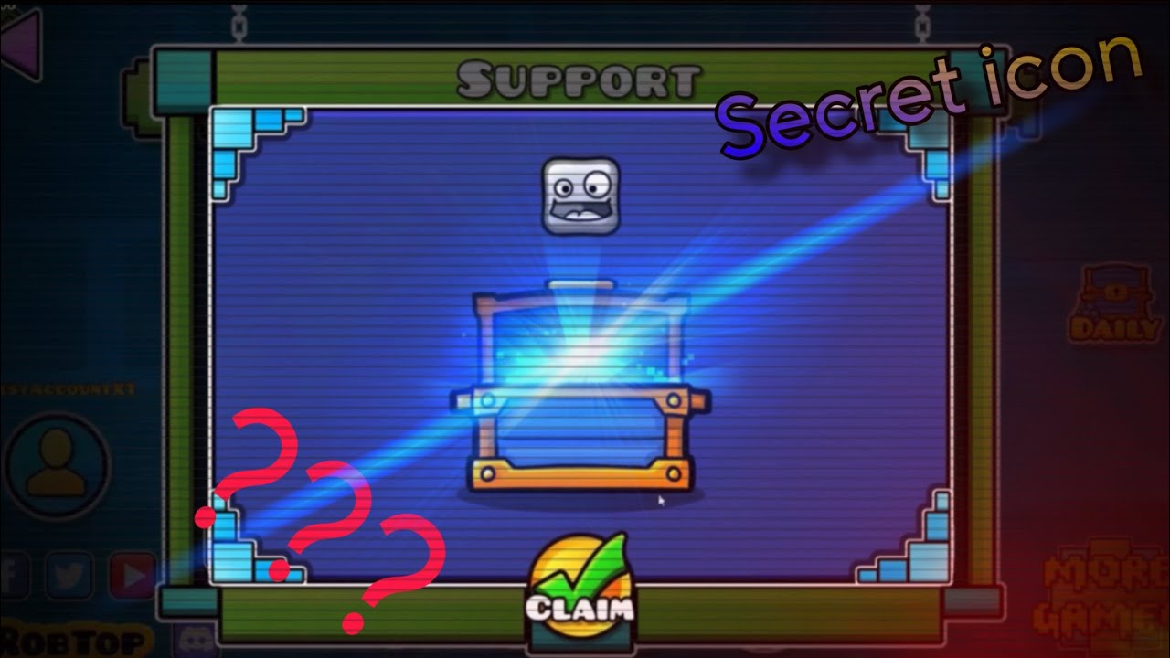 How To Unlock Secret Icon Cube In Geometry Dash 2 2 Youtube