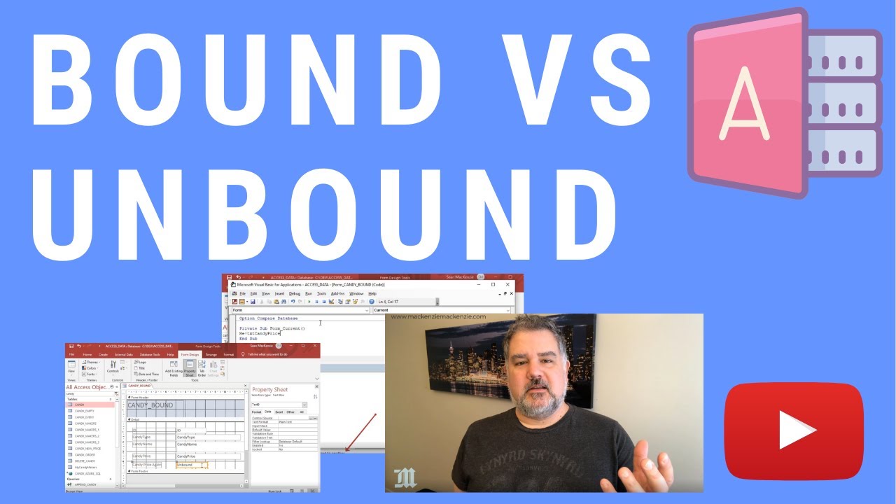 Bound Vs Unbound Forms And Controls In Microsoft Access Youtube